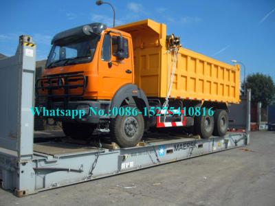 China Geel Benz 2638K 380HP 6x6 van het Kleurennoorden Al Wielaandrijving 10 de Cabine van de de Vrachtwagenkipper NG80B van de speculantkipwagen voor DR. CONGO KENYA Te koop