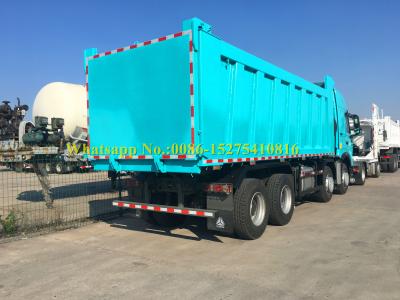 China Red Color HOWO 371/420 hp 8x4 12 wheeler Heavy Duty Mining Dump/ Dumper/Tipper Truck For Transporting sand stone ore for sale