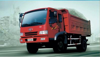 China Euro 3 FAW J5K de Vrachtwagen van de 10 Tonstortplaats 4x2 250HP, XICHAI-Diesel Minivrachtwagen Te koop