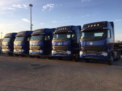 중국 ZZ4257N3847P 보석 ZF8098 조타를 가진 파란 6x4 HOWO A7 트랙터-트레일러 트럭 판매용