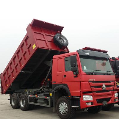 China Van de de Stortplaatsvrachtwagen van het Sinotruk Op zwaar werk berekende 6 Wiel de Paardekracht251-350hp Rode Kleur Te koop