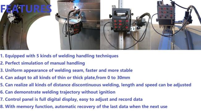 Tank Fillet Welding Machine Swing Type CO2 Gas Protected Automatic Welding Tractor
