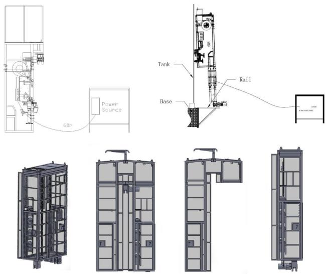 PLC Control Vertical-up Egw Welding Machine for Tank Construction Machinery
