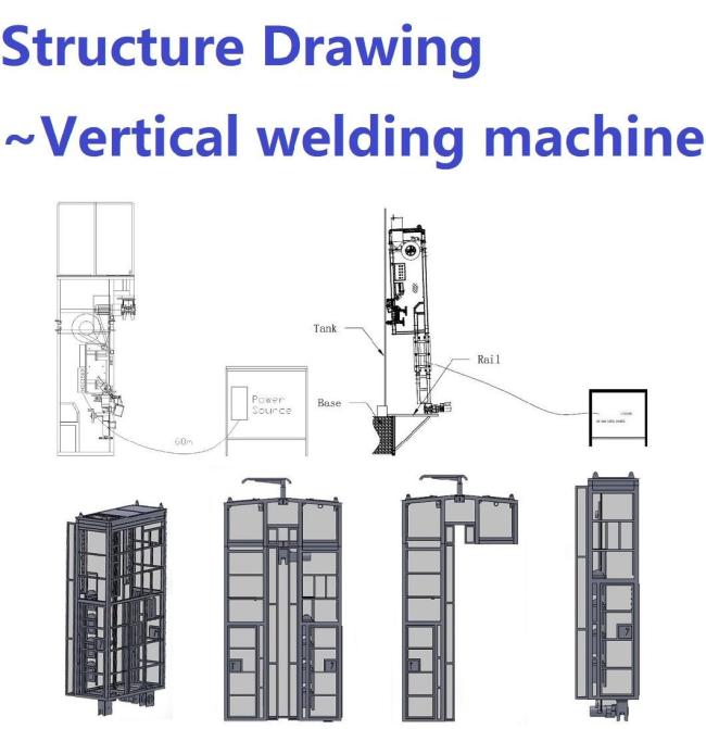 Big Size Automatic Vertical Seam Welder for Egw Tank Construction Equipment