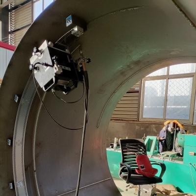 China Tank Construction Welding Carriage with Straight Track and Air Cooling Welding Tractor for sale