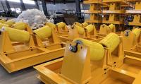 China Customizable Heavy Load Pipe Roller Stand PU Coated Rollers for Workshop Pipe Fabrication for sale