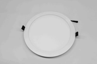 China White Die Casting Frame Round LED Panel Light With Clips Recessed 100lm/W 18W for sale