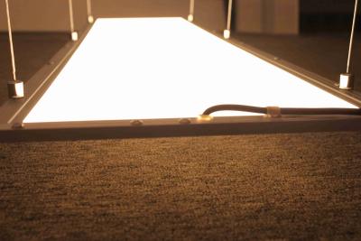 China 100lm/W 36W Dimmable LED Panel Light Stainless Cables Suspended Ceiling LED Light Fixtures for sale