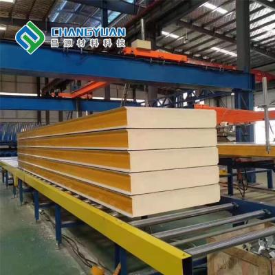 China 150mm PU/PIR Sandwich Panel for Cold Room Walls with Airtightness/Watertightness and Dimensional Stability for sale