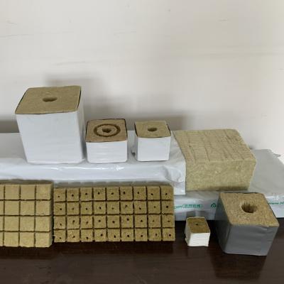China 40mm Independent Basalt Rock Wool Blocks for Seedling Cultivation Planting Rock Wool Coated Products Square Sheet Shape for sale