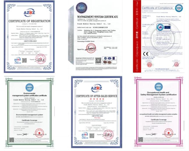 fold up container homes certifications