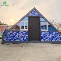 China Galvanized Steel Pipe Frame Prefab Triangle House Foldable Office Container Specifications for sale