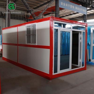 Cina Singola parete di vetro parteggiata dell'installazione di piegatura della struttura rossa domestica veloce del contenitore in vendita