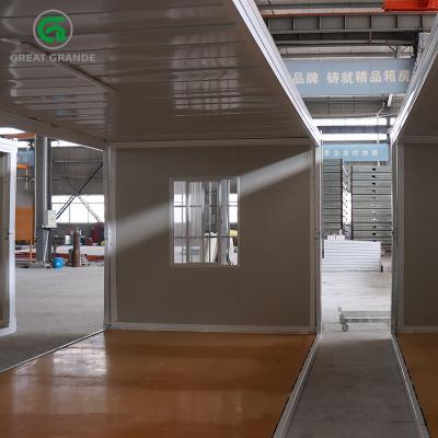 Cina Contenitore prefabbricato pieghevole per casa, parete frontale, doppia porta, isolamento termico pieghevole, lana di roccia in vendita