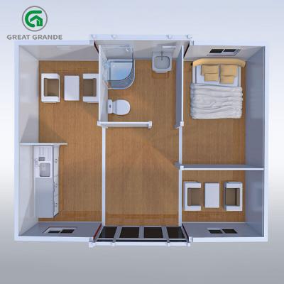 中国 20ft Empty Expandable Container House 3 In One Modular Townho For Sale To Dakar 販売のため