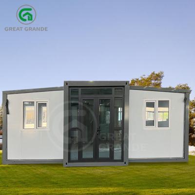 China 20ft Casas expansíveis Fabricante Quadro de aço galvanizado Aparecimento personalizado à venda
