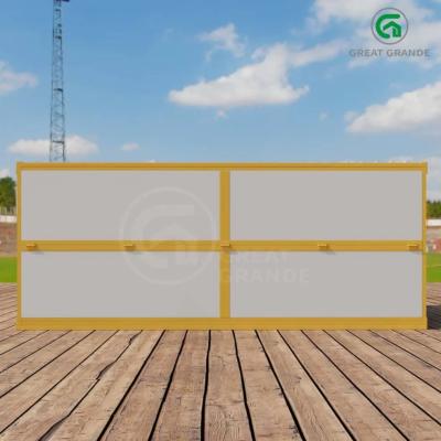 China 20ft opvouwbare container Home Geel frame wit EPS wandpaneel stalen frames Te koop