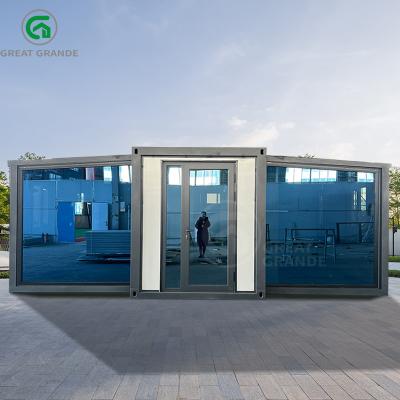 China Collapsible Container House Bamboo Wood Flooring Wind-resistance 200km/h Level 16 for sale