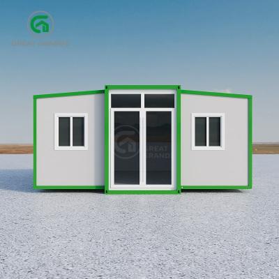 China Casa pré-fabricada flexível e expansível com estrutura de aço e painel sandwich composto parede externa à venda
