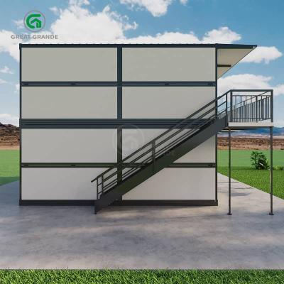 中国 20フィート 折りたたむ式プリファブハウス 二階建て 現代の建設工事 寮 販売のため
