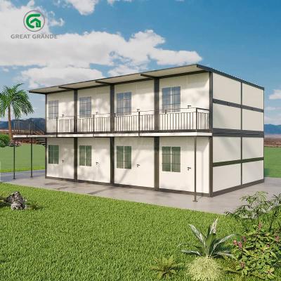中国 20フィート 折りたたむ式プリファブハウス 二階建て 現代の建設工事 寮 販売のため