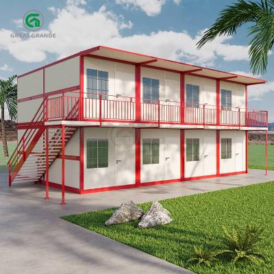 China Gegalvaniseerde stalen vouwcontainer Huis met geassembleerde afmetingen Verwarmingssysteem Airconditioner Te koop