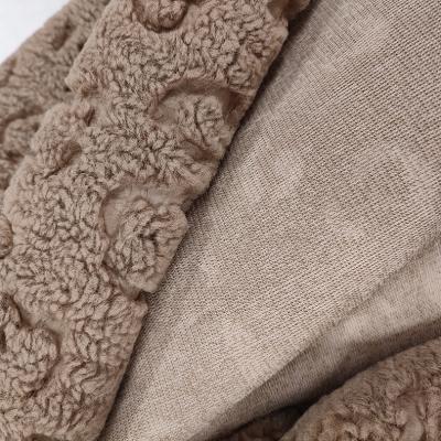 Cina Il tiro della peluche ha tinto Sherpa per tosare il singolo tessuto parteggiato impresso in vendita