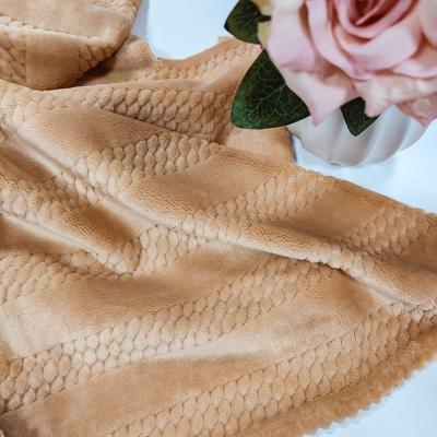 Cina Tessuto alla moda 320 GSM 150D del vello della flanella del jacquard per indumenti da notte in vendita