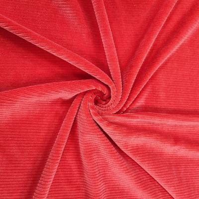 Cina Tessuto in velluto a righe 90% poliestere 10% spandex velluto tinto in velluto in vendita