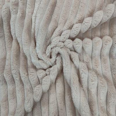 Cina Vario tessuto 160cm del vello della flanella della striscia di colori nel doppio lato per indumenti da notte in vendita