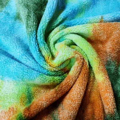 Cina 400 GSM hanno stampato il tessuto di Sherpa del Faux per il tessuto domestico in vendita