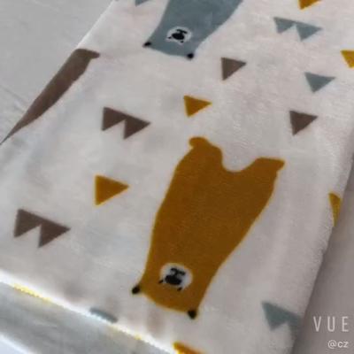 Cina Tessuto animale del vello della flanella del modello 150D per i bambini in vendita