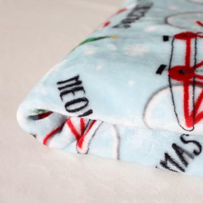 China Druckweihnachtsflanell-Vlies-Gewebe 300gsm für Polsterung Toy Blankets zu verkaufen