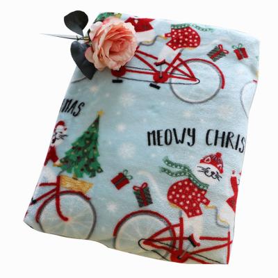 China Druckweihnachtsflanell-Vlies-Gewebe 300gsm für Polsterung Toy Blankets zu verkaufen