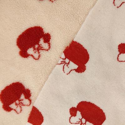 China Jacquard 100% tingido fio da tela de Sherpa do poliéster 650gsm 288F à venda