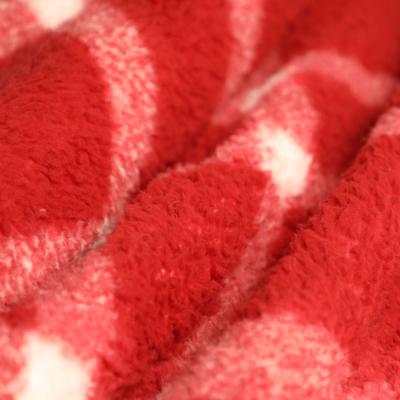 Cina L'impianto a scacchiera ha stampato il tessuto rosso 250gsm del velluto di cotone per l'accappatoio in vendita