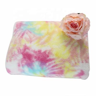Cina Tessuto molle 240gsm 150D di Sherpa dell'indumento dell'arcobaleno tinto legame in vendita