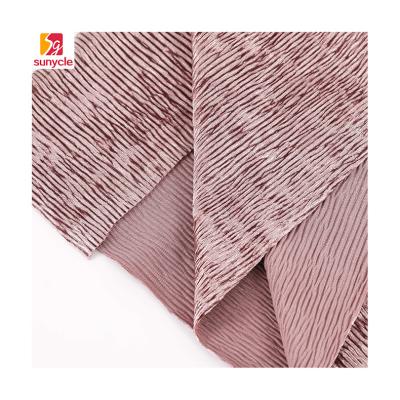 Cina Il tessuto coreano del velluto pieghettato piega solida ha tricottato 260gsm in vendita