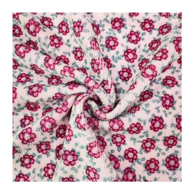 Cina Poliestere 100% del tessuto 310gsm del velluto del velluto del jacquard stampato fiore in vendita