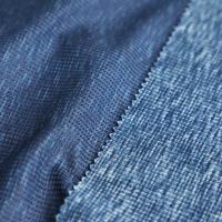 China Blue Cationic Polyester Single Jersey Fabric Spandex Waffle Knit for sale
