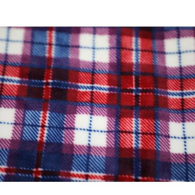 Cina Micro tessuto del vello stampato plaid 280gsm per la sciarpa dell'indumento in vendita
