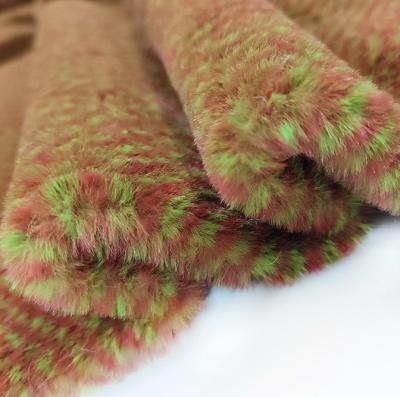 Cina Mucchio lungo termico del tessuto 350gsm della pelliccia del Faux di Brown stampato plaid per i giocattoli di Balnkets in vendita