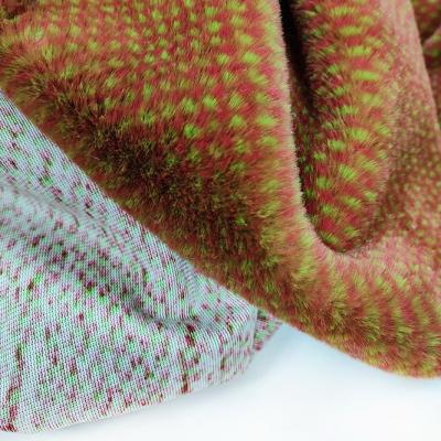 Cina Mucchio lungo termico del tessuto 350gsm della pelliccia del Faux di Brown stampato plaid per i giocattoli di Balnkets in vendita