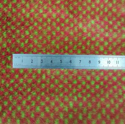 Cina Mucchio lungo termico del tessuto 350gsm della pelliccia del Faux di Brown stampato plaid per i giocattoli di Balnkets in vendita