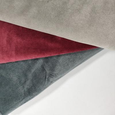 Cina 150D 210gsm Holland Velvet Fabric Plain Upholstery in vendita
