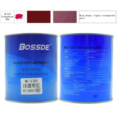 China Bossde Transparent Red Auto Refinish Paint Reliable Mixing Toner 1L Basecoat System for sale