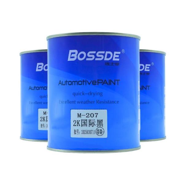 Quality Bossde 2K International Black Strong Coverage Power Paint 1L Automotive Repainting Coating for sale