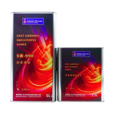China Sherwin Williams 2K HS High Hardness Clear Coat Reliable High Gloss For Car Refinishing for sale