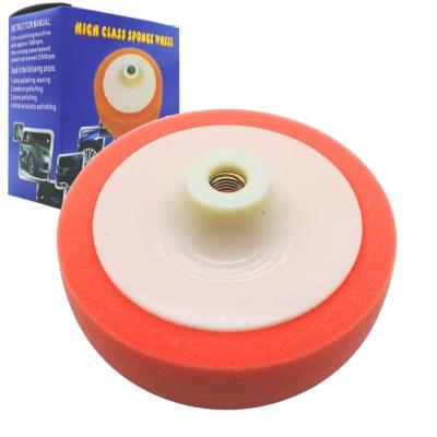 China Foam Polishing Pad Durable Advanced Cutting 150mm Orange Sponge Auto Detailing Surface Care for sale
