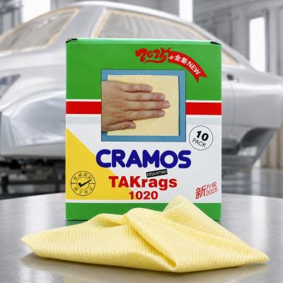 China CRAMOS 1020 Nonwoven Sticky Tack Rag 35cm x 35cm Automotive Spray Paint Surface Cleaning Cloth 10pcs for sale
